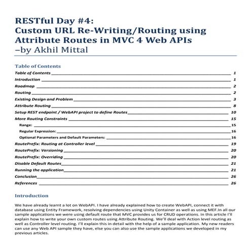 Custom Url Re Writing Routing Using Attribute Routes In Mvc 4 Web Apis Pdf