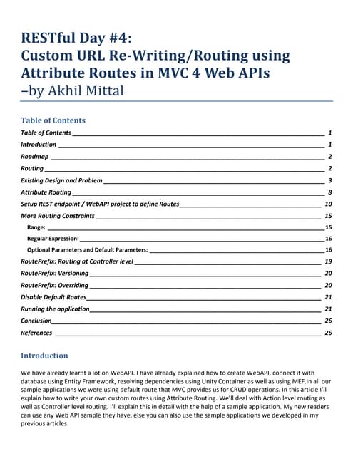 Custom Url Re Writing Routing Using Attribute Routes In Mvc 4 Web Apis Pdf