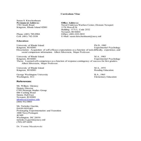 Curriculum Vitae | PDF