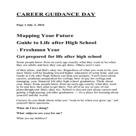 career guidance | DOCX