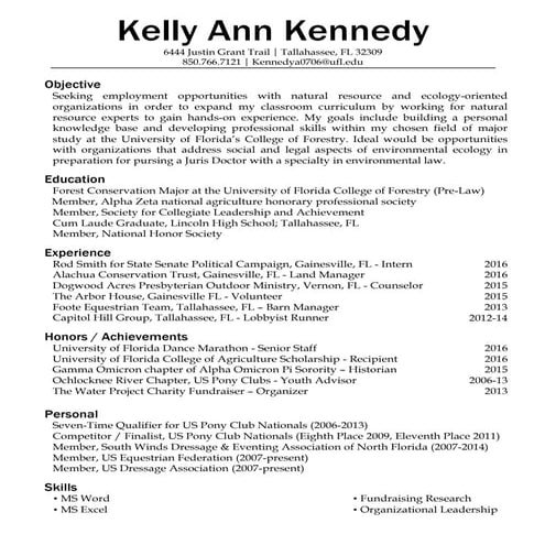 Kelly Ann Resume January 2017 | PDF