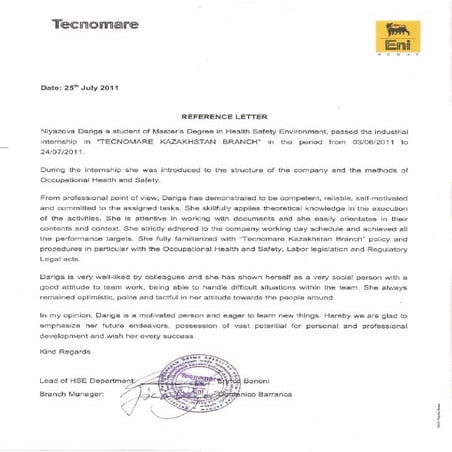 Recommendation letter | PDF