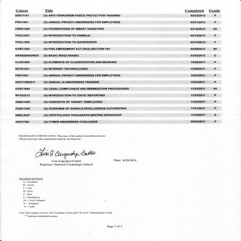 NCS Transcript | PDF