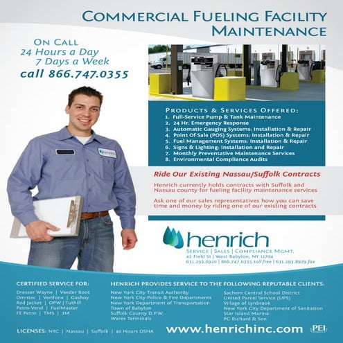 Henrich Commercial Fueling Facility Maintenance Contracts Flyer | PDF