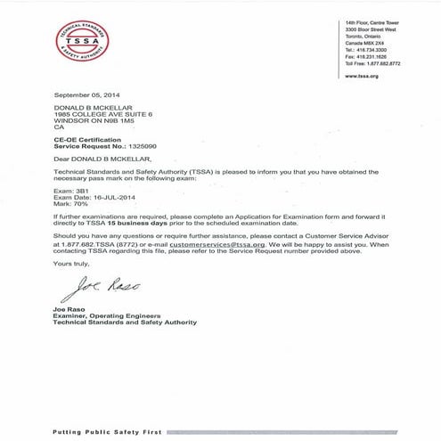 Third class TSSA certification exam marks | PDF