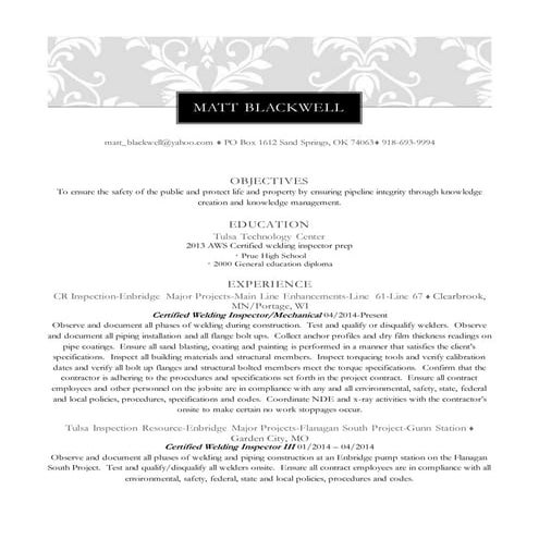 Matt 2014 resume | PDF