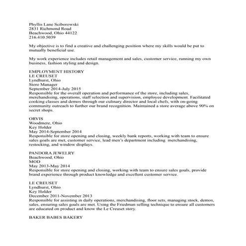Phyllis Lane Sciborowski CV new (3) | PDF