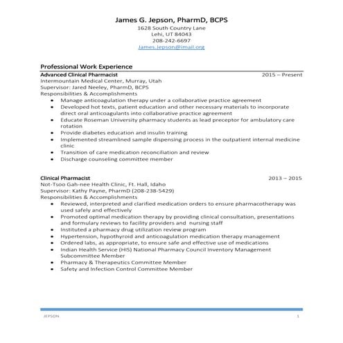 Resume2016 | PDF