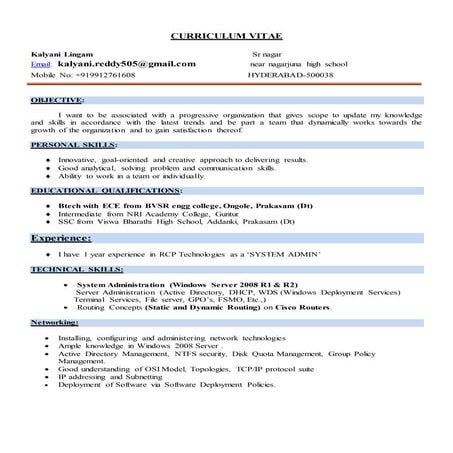 Resume-kalyani | PDF