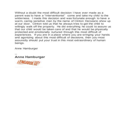 Testimonial | DOCX | Adoption and Fostering | Parenting