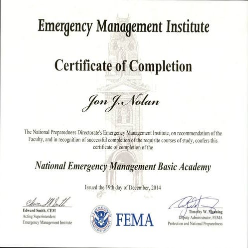 Nolan_EMI Certificate of Completion | PDF