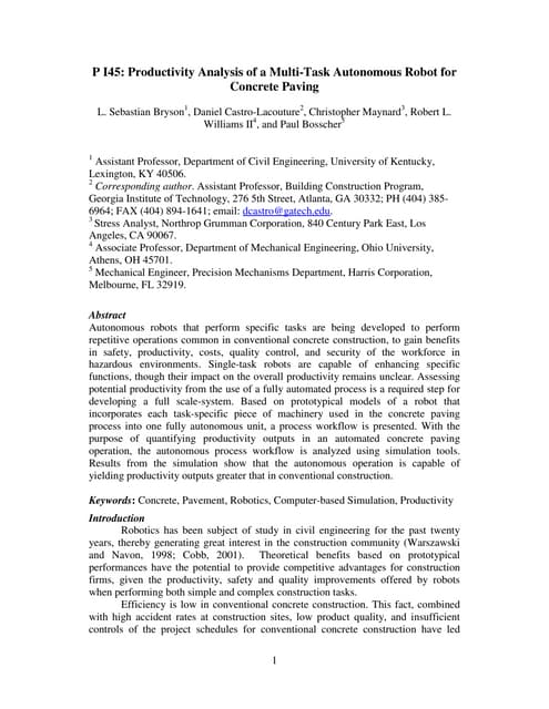 Robotics in construction | PDF | Construction Industry | Industries