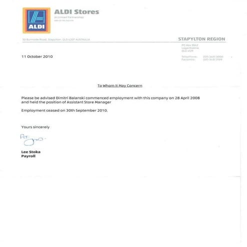 Aldi Reference | DOCX