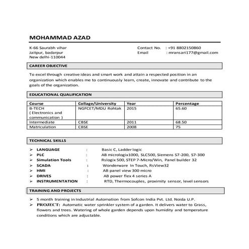 resume | DOCX | Technology & Computing