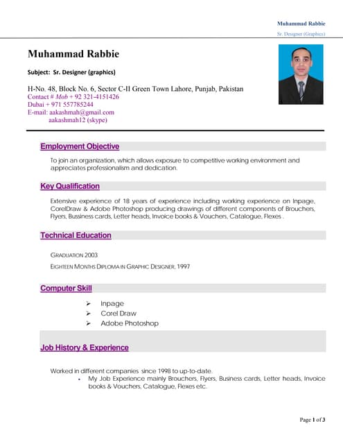 PHILIP VANCE CV FOR BUSINESS PLAN | PDF