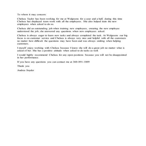 Letter of Rec Walgreens | DOCX