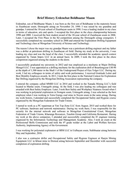 Major drilling information ERDENEBAT | PDF