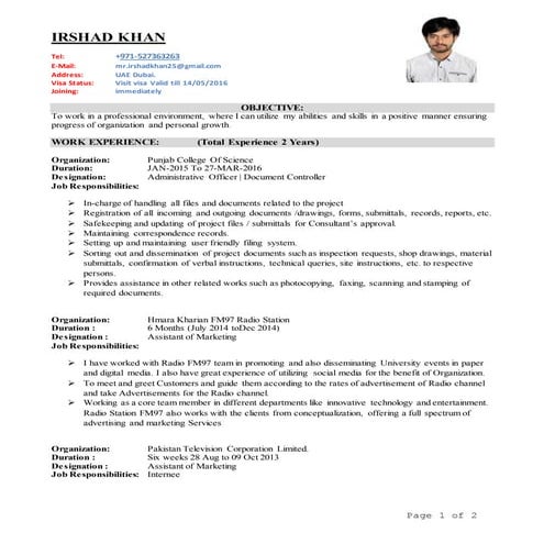 irshad cv updated.. | DOCX
