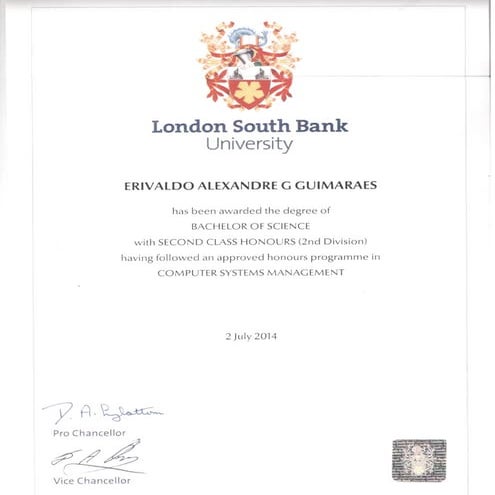 London South Bank University Diploma | PDF