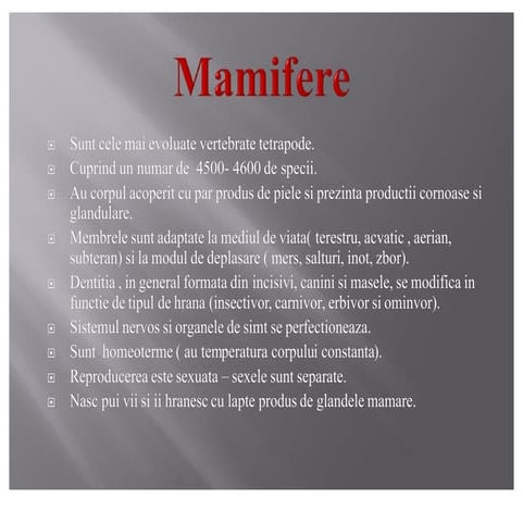 Mamifere. Pdf | PDF