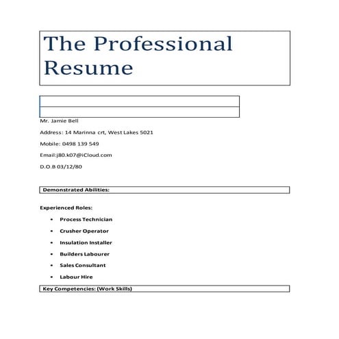 jamie bell, the best resume updated | PDF