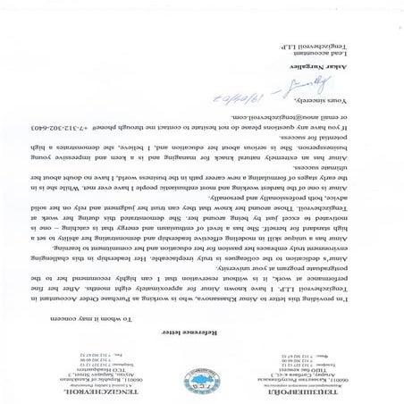 recommendation letter tco1 | PDF