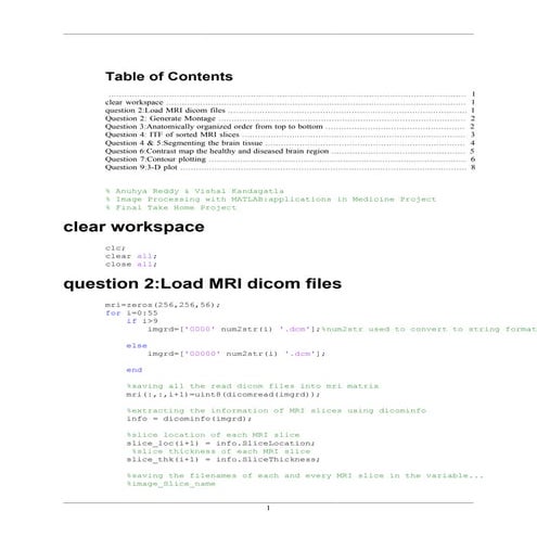 matlab project | PDF