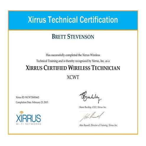 Wireless Certificate | PDF