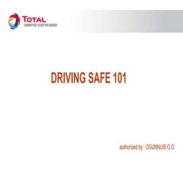 Driving safe 101.pptx(print) | PPTX