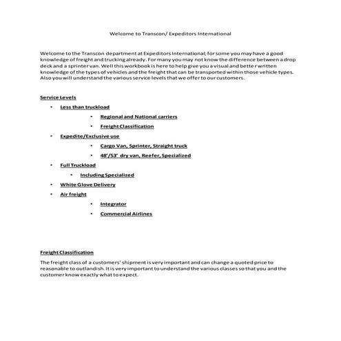 Welcome to Transcon (1) | DOCX