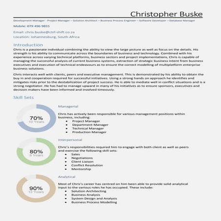 CV Christopher Buske | PDF