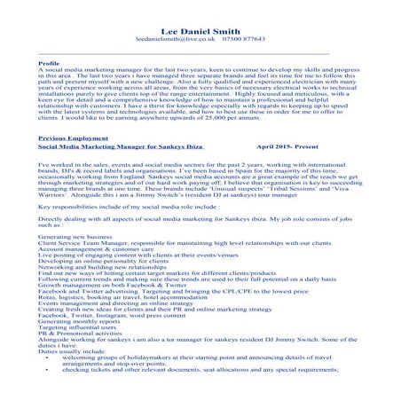 Lee Smith CV 16 | DOC