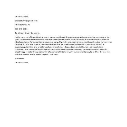 LinkedIn Cover letter | DOC