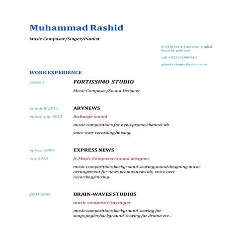 Rashid cv | PDF