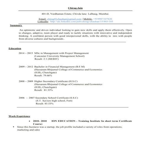 Chirag-resume | PDF