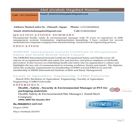 updated c.v Abd elwahab megahed 22 | PDF