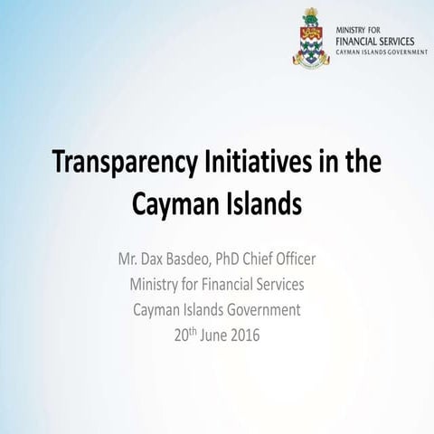 Transparency Initiatives in the Cayman Islands | PPTX