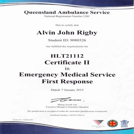 CertII Medical, Advanced First Aid. | PDF