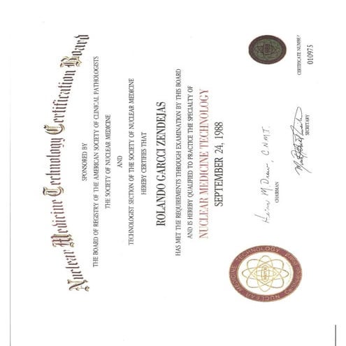 NMTCB CERTIFICATE TO PRACTICE NUCLEAR MEDICINE | PDF