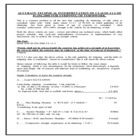 STRIPPING OF FORMWORK | DOCX