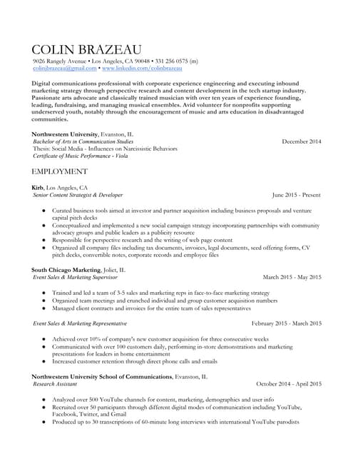 Sally resume. | PDF | College Education | Education