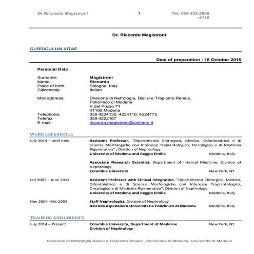 Riki CV HSR format | PDF