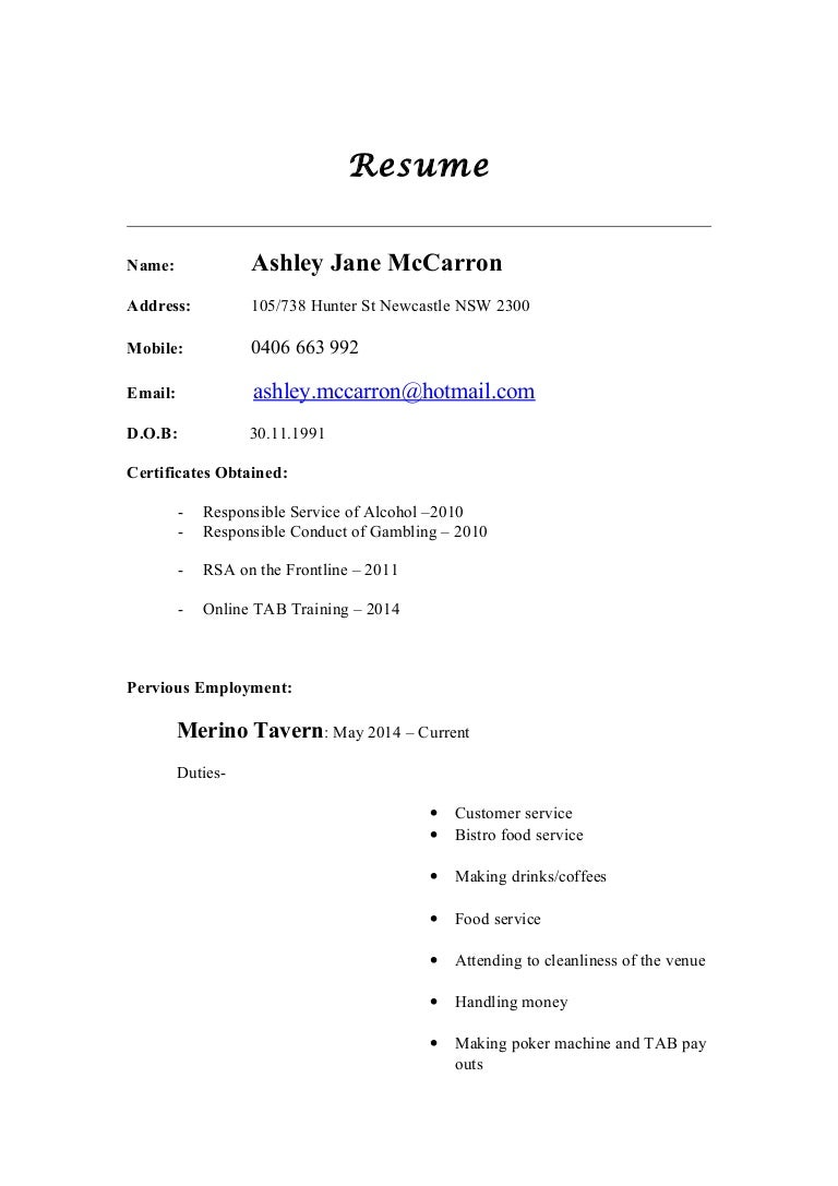 Ashley Resume