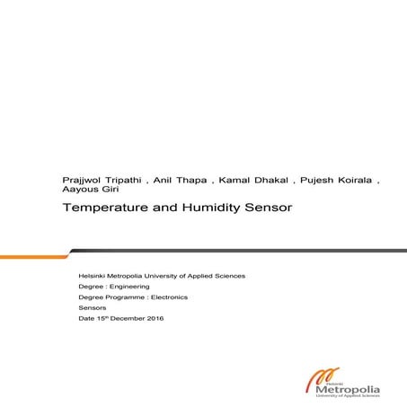 Humidity Sensor | PDF