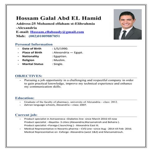 hossam galal cv | DOC