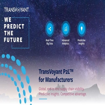 TransVoyant P2L™ for Manufacturers | PDF