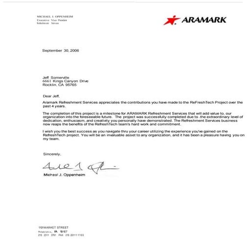 ARAMARK Letter | DOCX