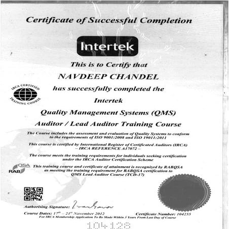 BSCI Certificate | PDF