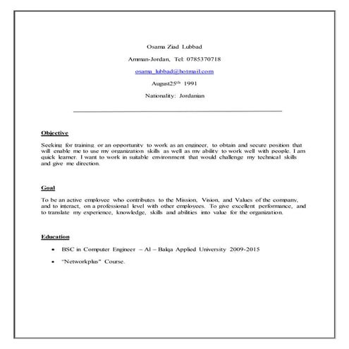 Osama Lubbad CV new1 | DOCX