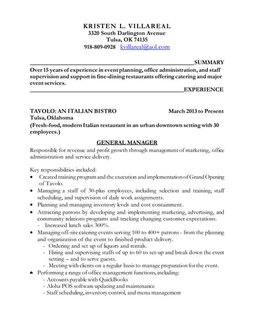 Jill pastry resume | PDF